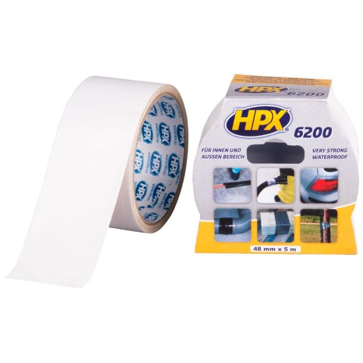 6 stk HPX Pro 300 lerretstape, 48 mm x 25 m, hvit | 51CW5025