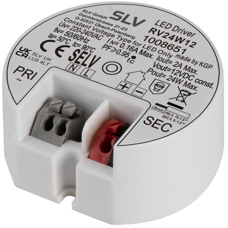 SLV LED drivdon för burkmontage, 12V, 24W | 1008651