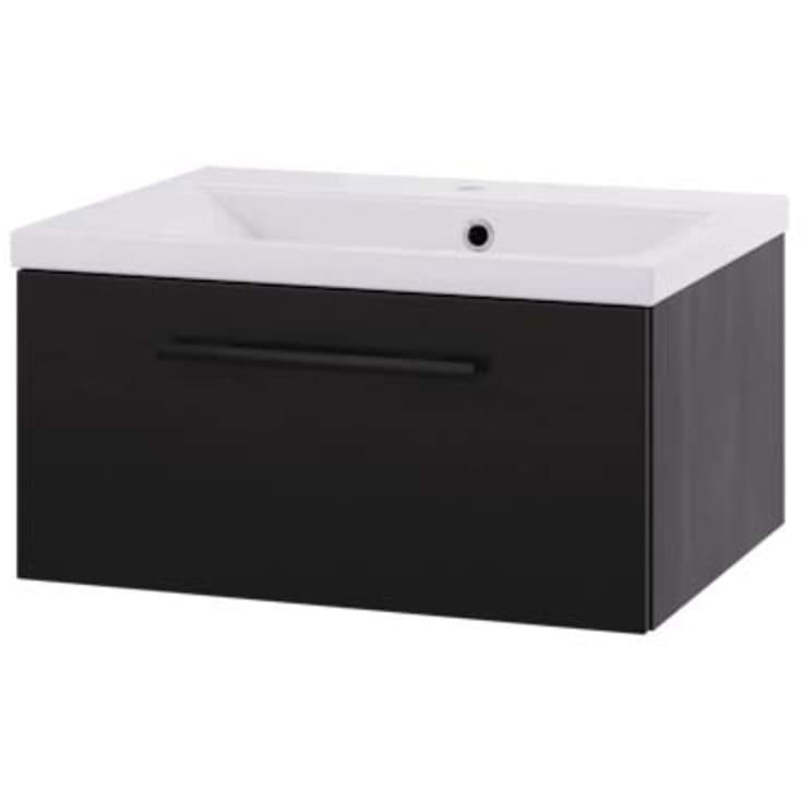 Linn Bad Ingrid servantskap, 1 skuff, 60x45,3x28,5 cm, sort eik | 1106061S