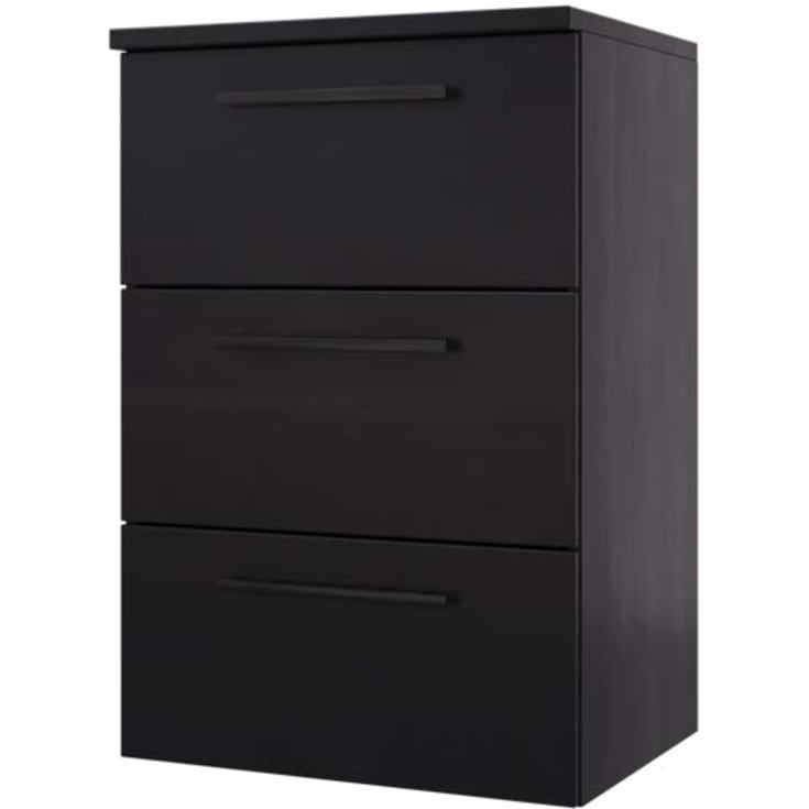 Linn Bad Ingrid Sideskap, 3 skuffer, 60x45,3x87,8 cm, sort eik | 115606