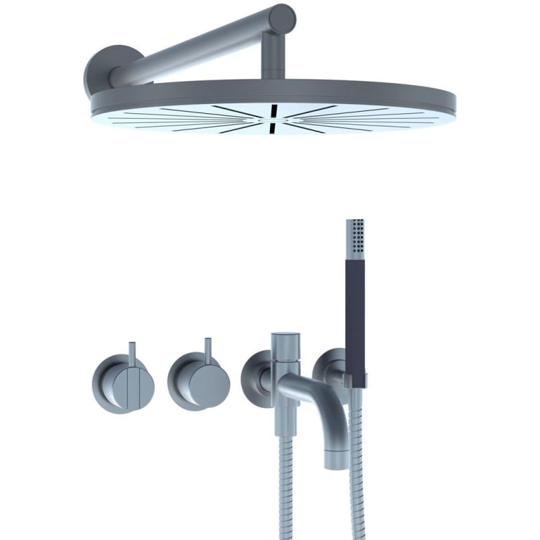 Vola 2441DT8-061 badkarsblandare med duschset, krom | 2441DT8-061-16