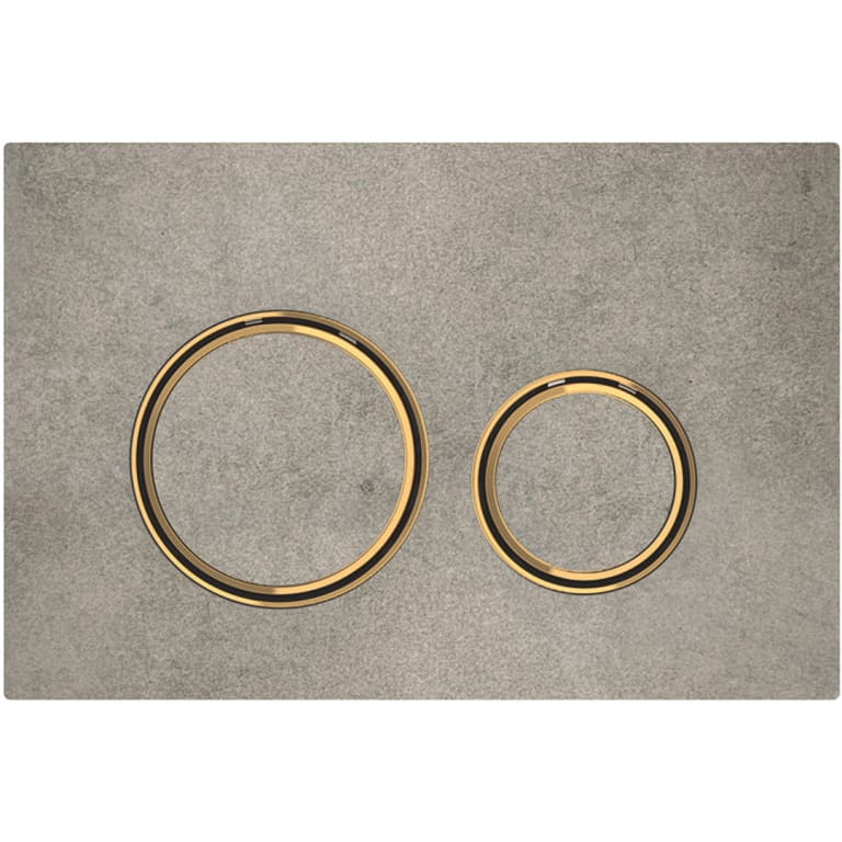 Geberit Sigma 50 Round betjeningsplate, betonglook/messing | 115.652.JV.1