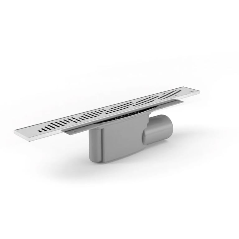 Purus Line Twist komplett gulvsluk, 1200 mm, Ø75 mm, rustfritt stål