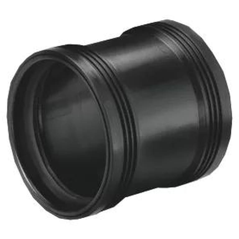 Wavin Wafix 75 mm PP dobbeltmuffe, sort