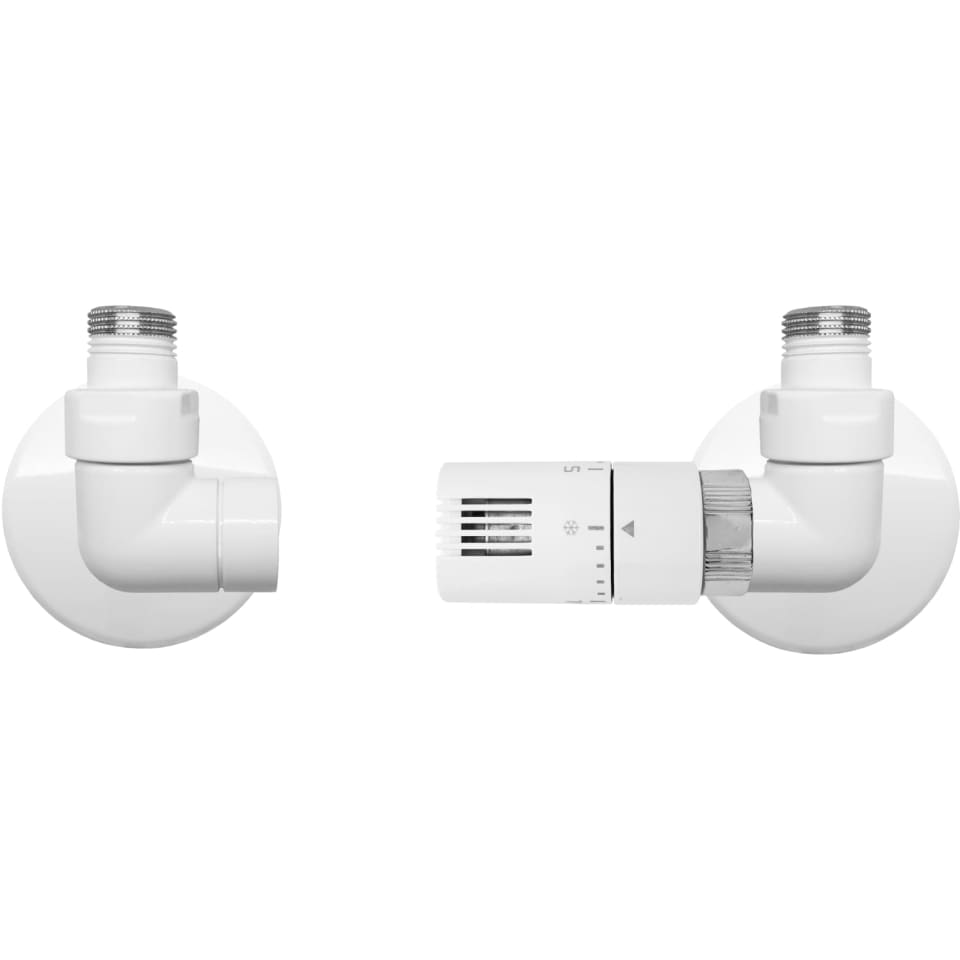 Kriss Corner ventilsæt m/rumtermostat, højre, hvid | KV7300H | Bestil ...