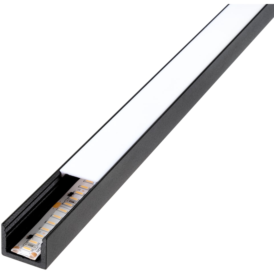 SG StripLine 1,8m LED skinne, påbyg, sort | 391435