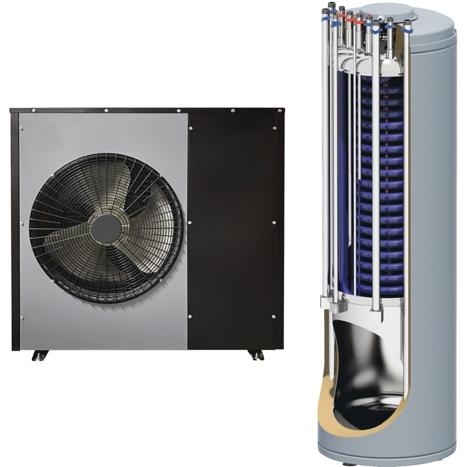 Scantherm Blockhus luft til vand varmepumpesæt, monoblok, 7 kW | 10002 ...