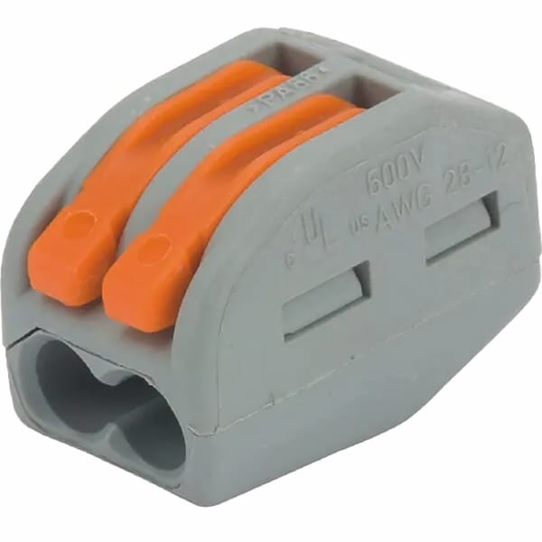 Wago samlemuffe 2x4 mm², grå - 50 stk | 222-412 | BilligVVS.dk