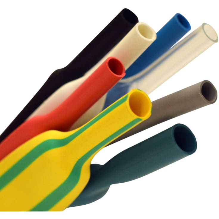 Krympeflex uden lim Ø9,5/4,8 mm i gul/grøn på 5 meter | 274117