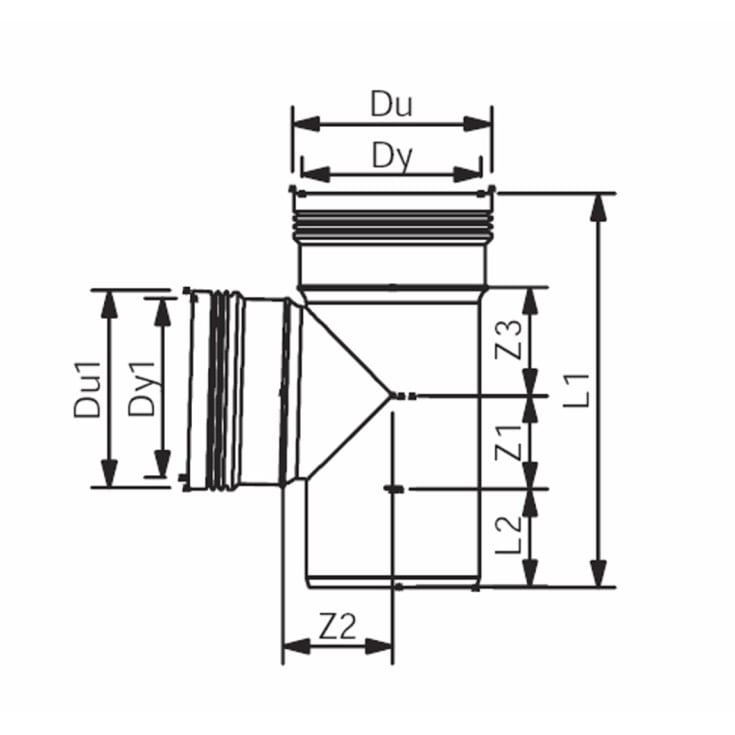 Wavin Wafix grenrør, 88,5°, Ø40x40 mm, plast, hvid | 1440407