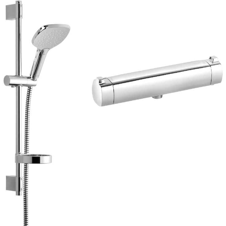 Damixa Pine Thermixa brusesæt, vandbesparende, krom | 722160604+