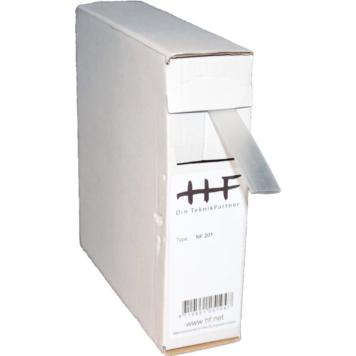 Krympeflex uden lim, Ø25,4/12,7 mm, klar - 5 meter | 270082