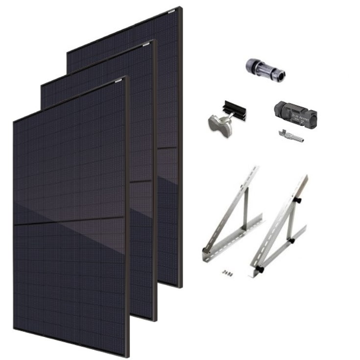 Solcelle pakkeløsning til tagpap, fladt tag, 6,48kWp | PAKKE FLADTAG 6 ...