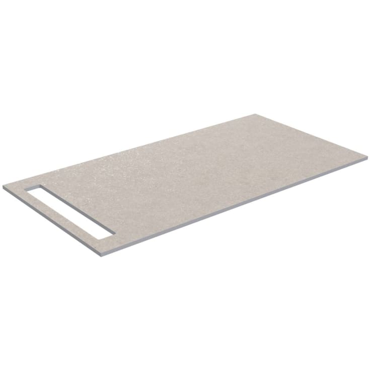 Korsbakken benkeplate med håndkleholder, 90x46,5 cm, sandfarget | 513480090