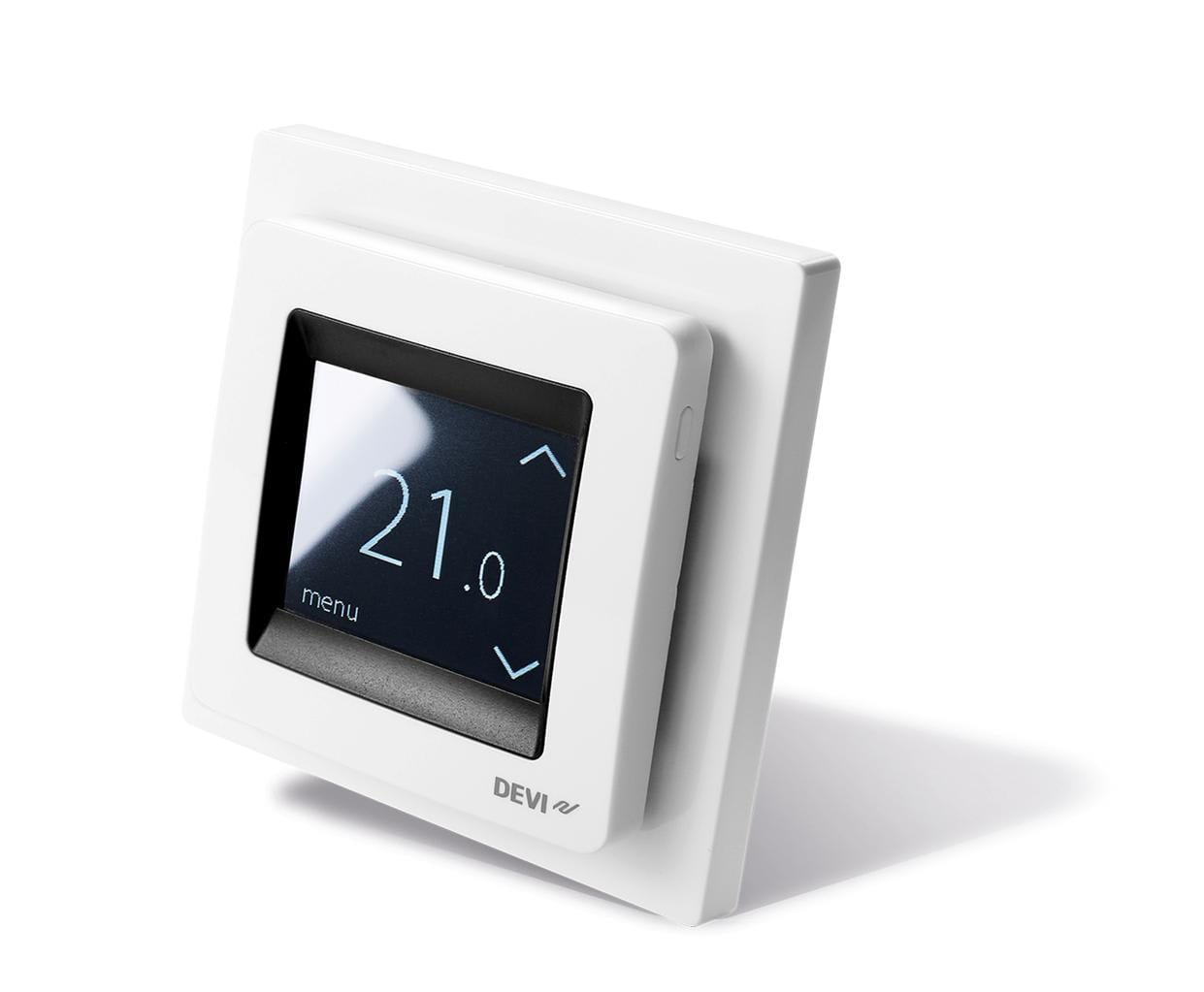 Kjøp DEVIreg Touch Termostat med gulvføler, Design ramme, Hvit 140F1064