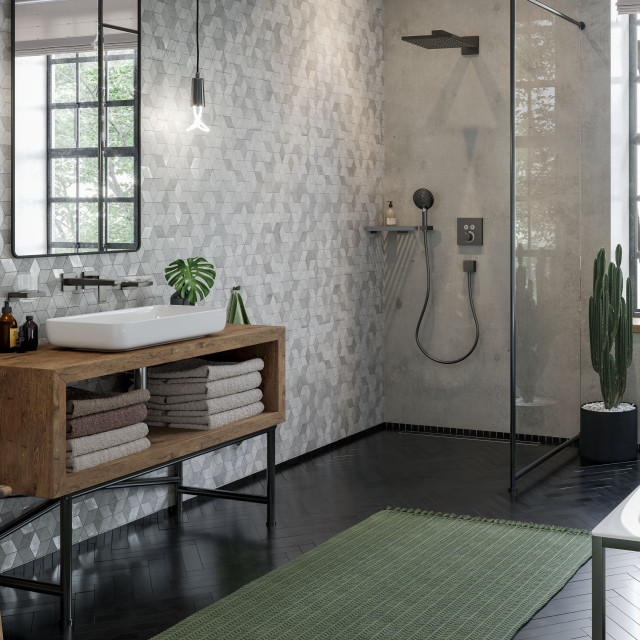 Hansgrohe Talis E 110 servantbatteri, børstet sort krom | 71734340