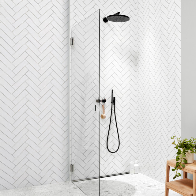 Contura Shower Showerama Art dusjdør, 90x200 cm, klart glass, aluminium ...