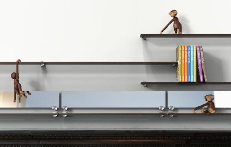 Frost Nova2 hyldeholder, 2 stk., rustfrit stål | N1933