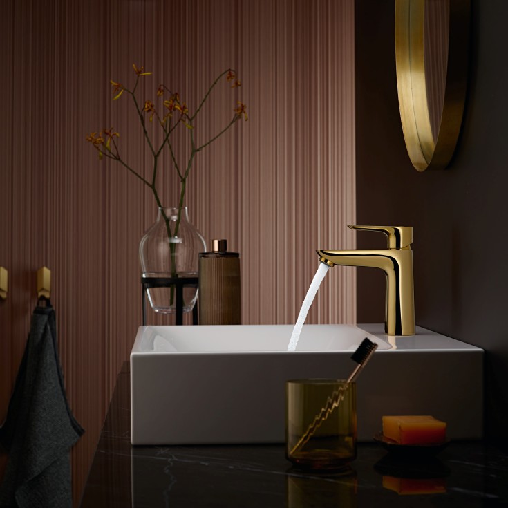 Hansgrohe Talis E 110 håndvaskarmatur, guld | 71712990