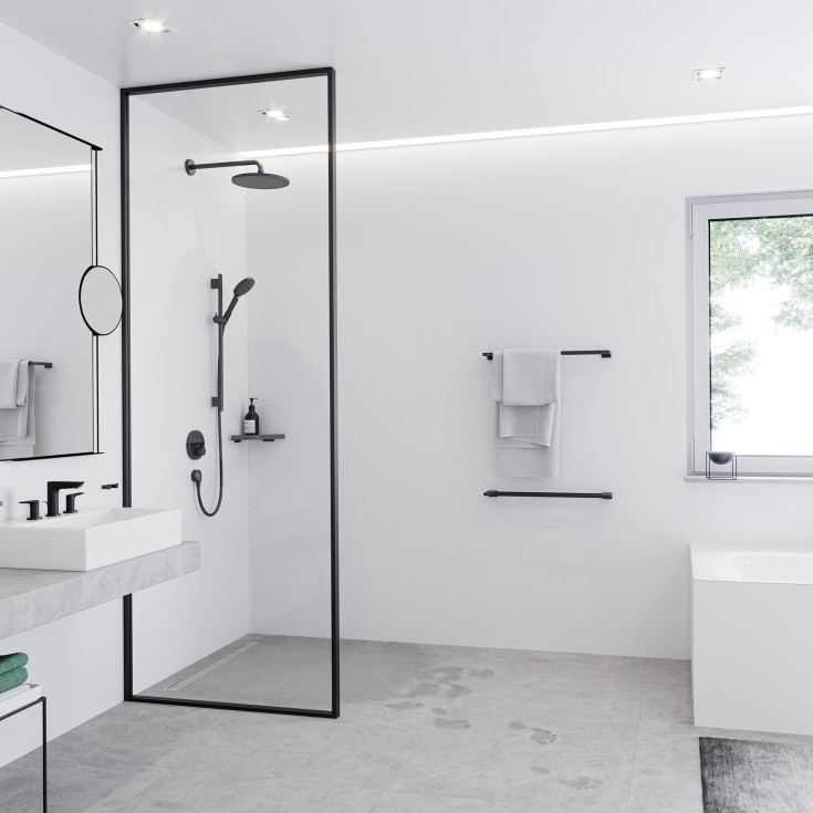 Hansgrohe AddStoris håndklædestang, 64,8 cm, mat sort | 41747670