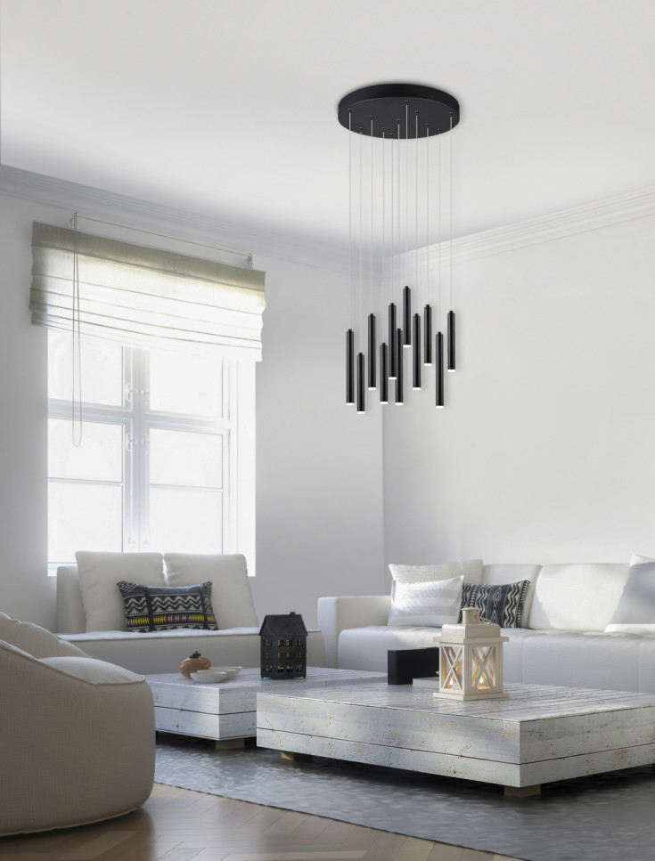 Trio Lighting Tubular klyngependel, sort | 321691132