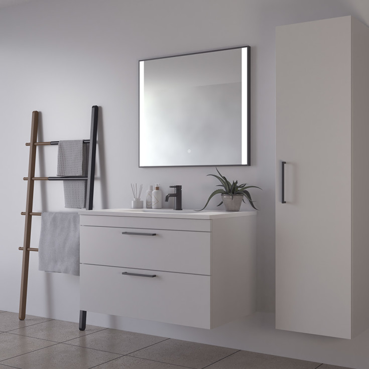 Loevschall Libra spejl med lys, 80x70 cm | 3443458643