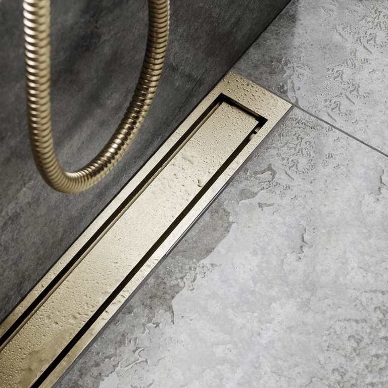 Unidrain rist i børstet messing | Prisvindende design | Køb nu