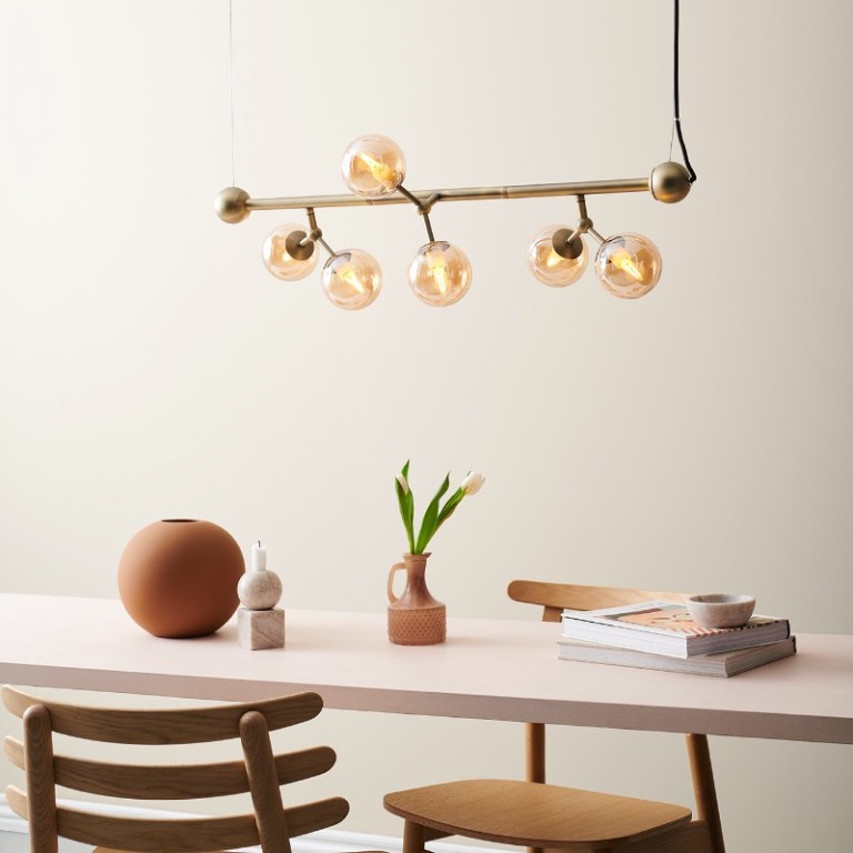 Halo Design Atom mini langbordspendellampe, ravfarget | 738779