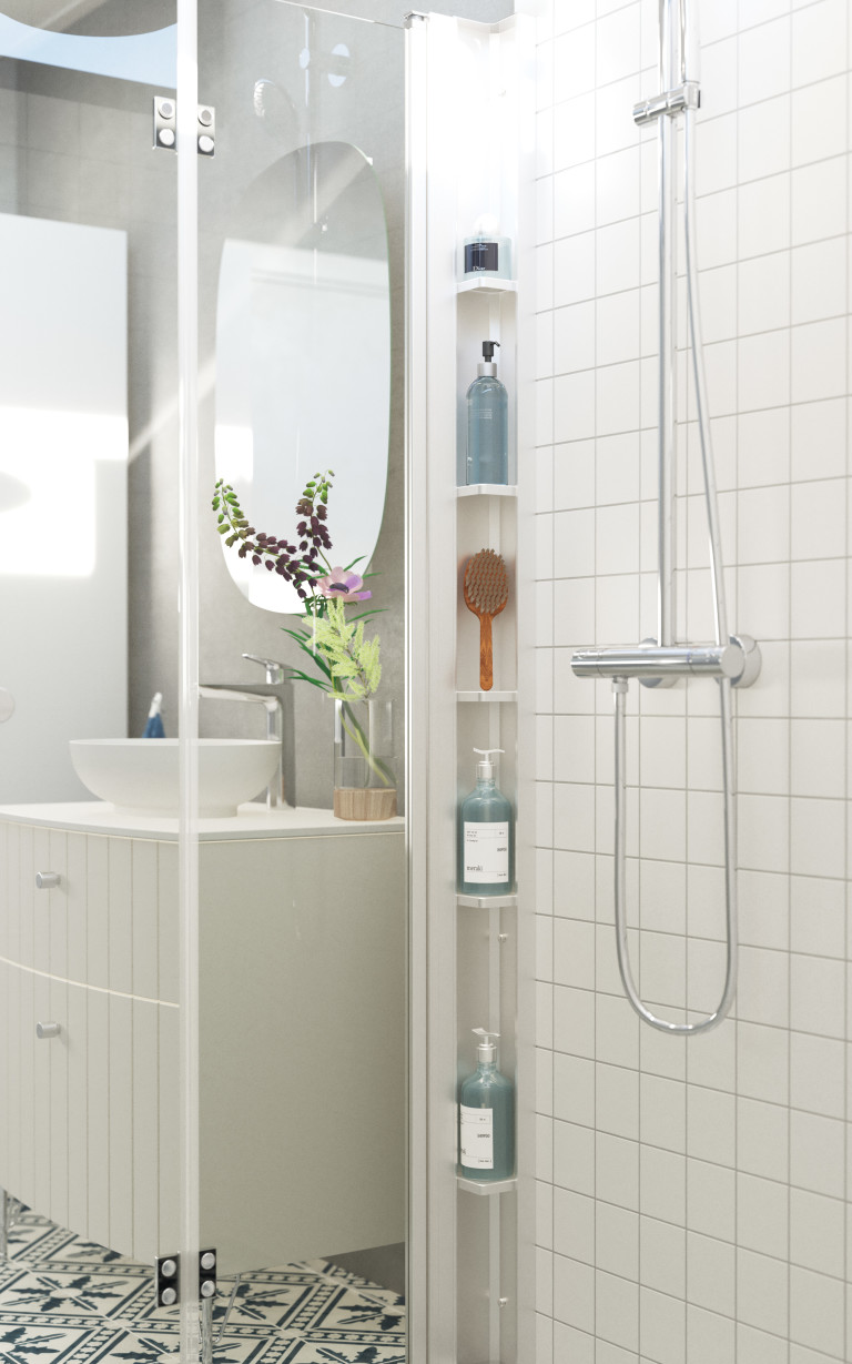 Dansani Match+Tower i krom | 80x80 cm | Køb hos CompletVVS.dk