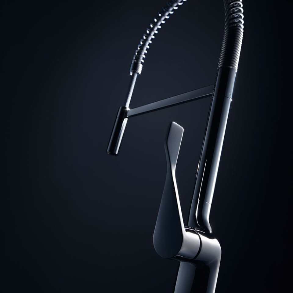 Axor Citterio Semi-Pro køkkenarmatur, stål | 39840800 - BilligVVS.dk