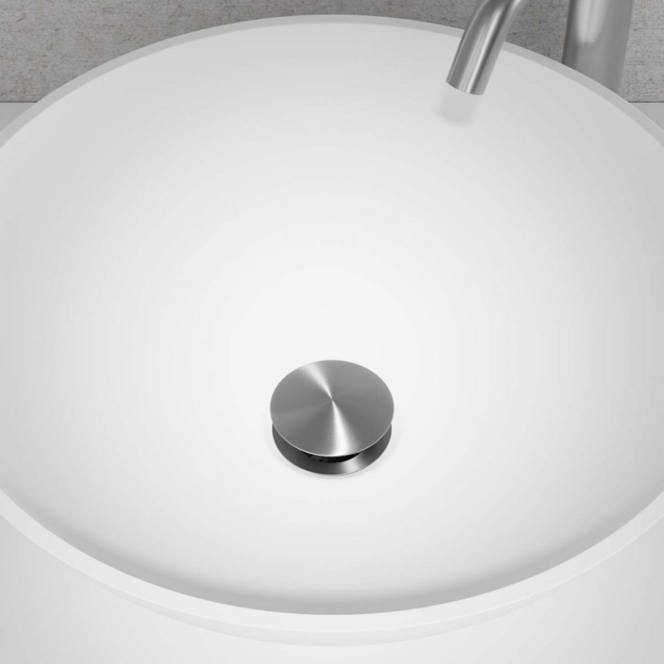 Primy Universal bundventil, push-open, rustfri stål | 410910 - BilligVVS.dk