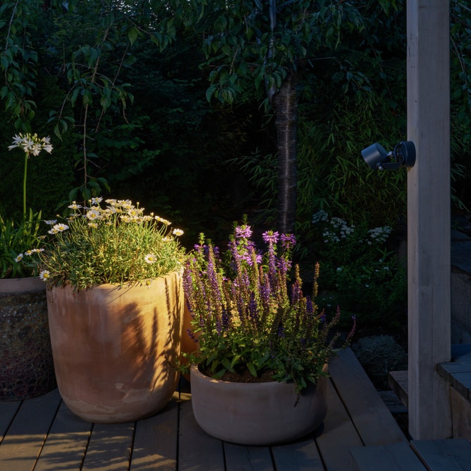 Norlys Moss 6163 vegglampe, 8,5W, IP65, dimbar, 3000K, grafitt