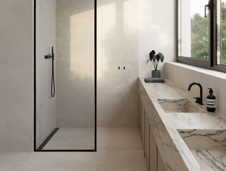 Unidrain HighLine Colour panel rist, 1000 mm, børstet sort | 1920.1017