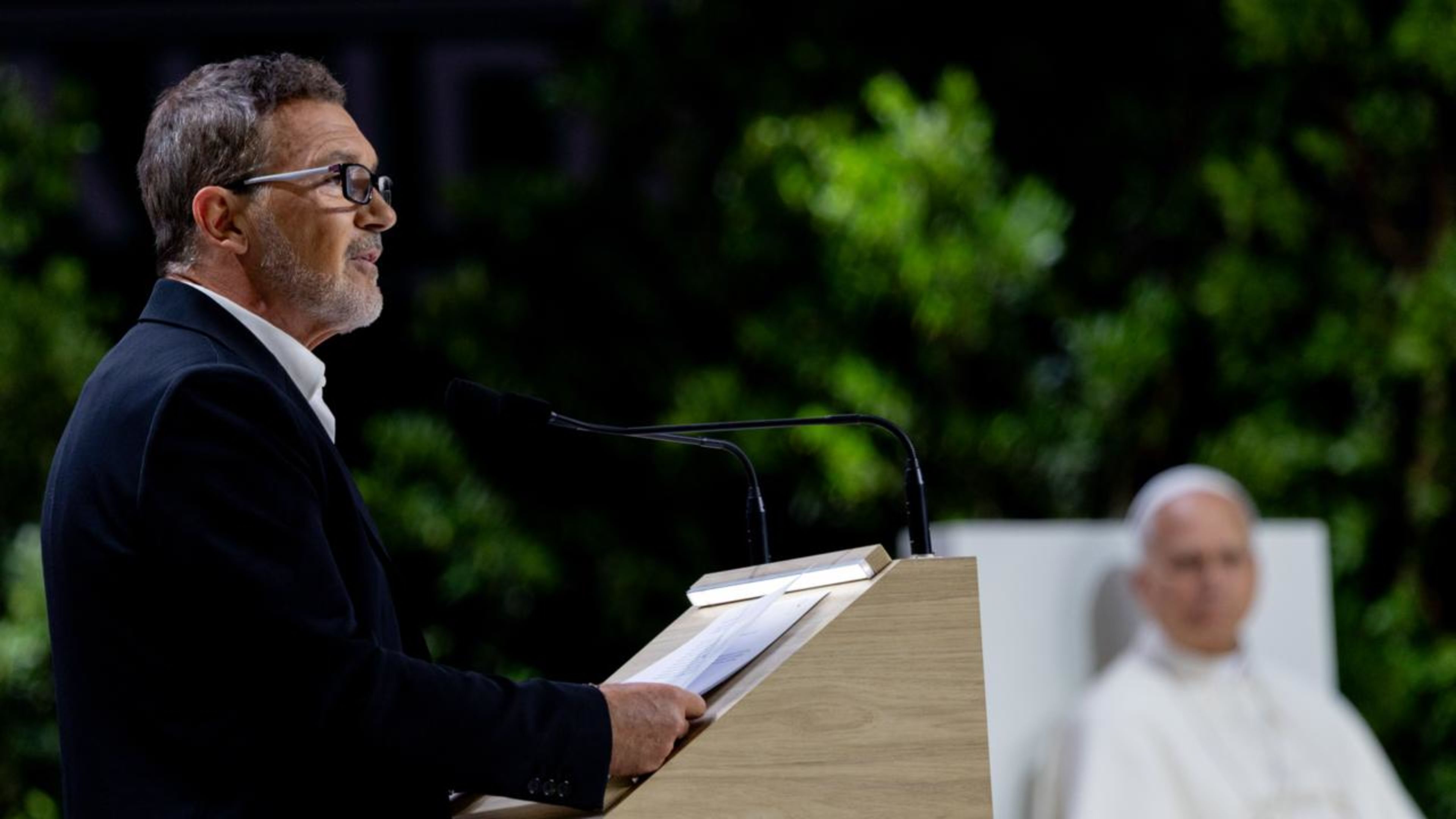 Antonio Banderas tells Pope Leo XIV: ‘I am a victim of God’s spell ...