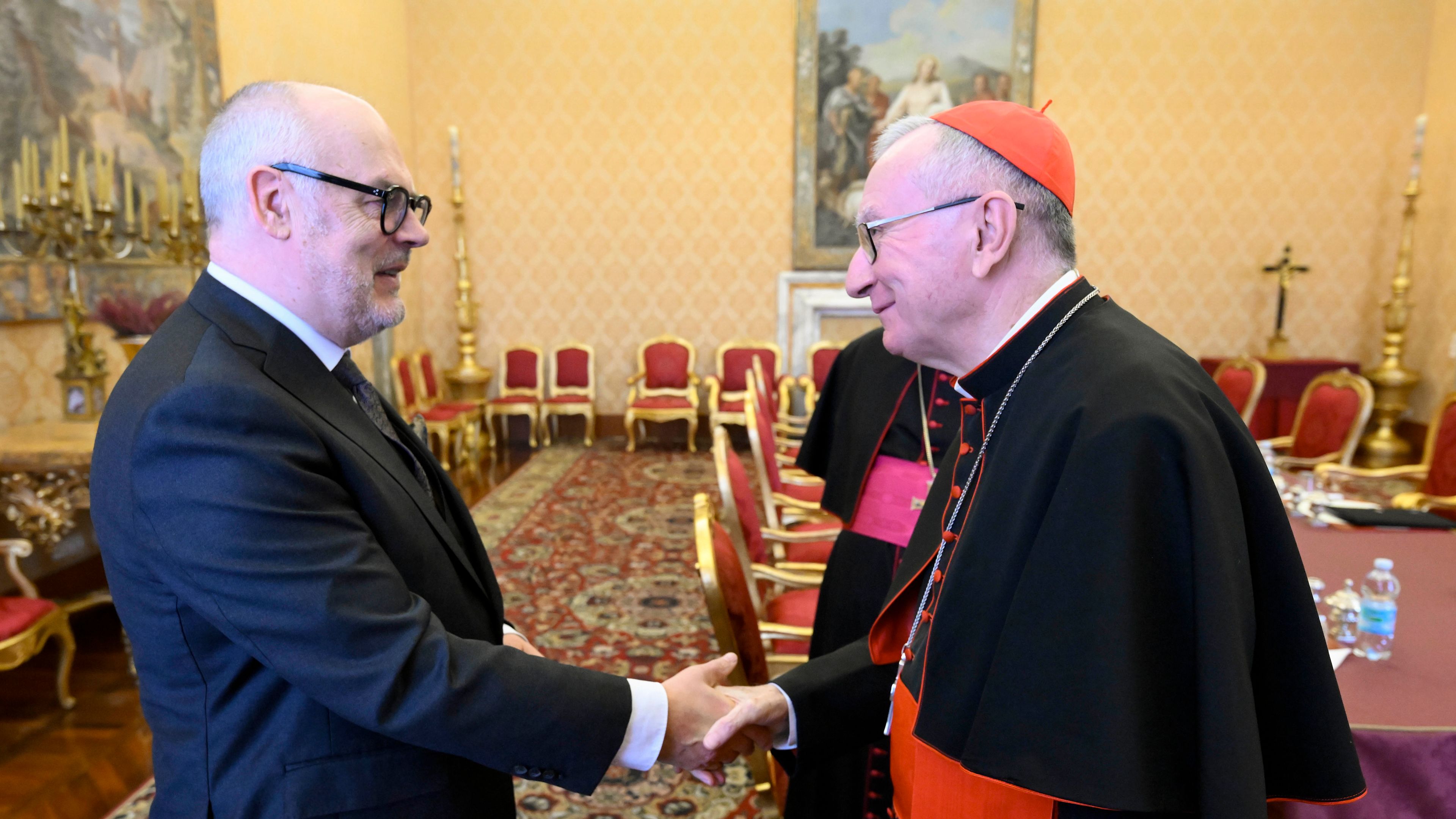 Cardinal Pietro Parolin holds audience with Estonia’s President Alar ...