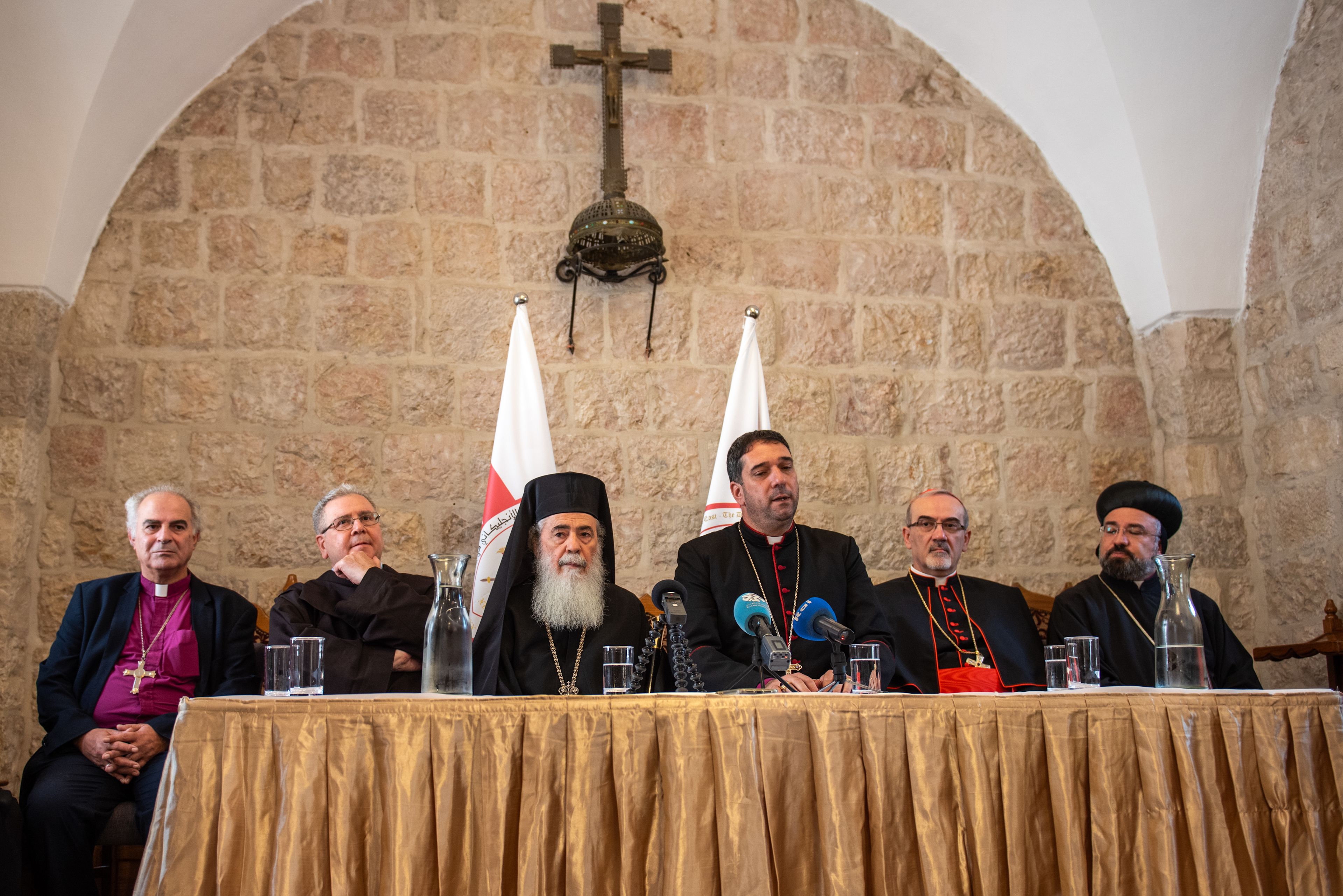 Patriarchs and Heads of the Churches in Jerusalem hold press conference ...