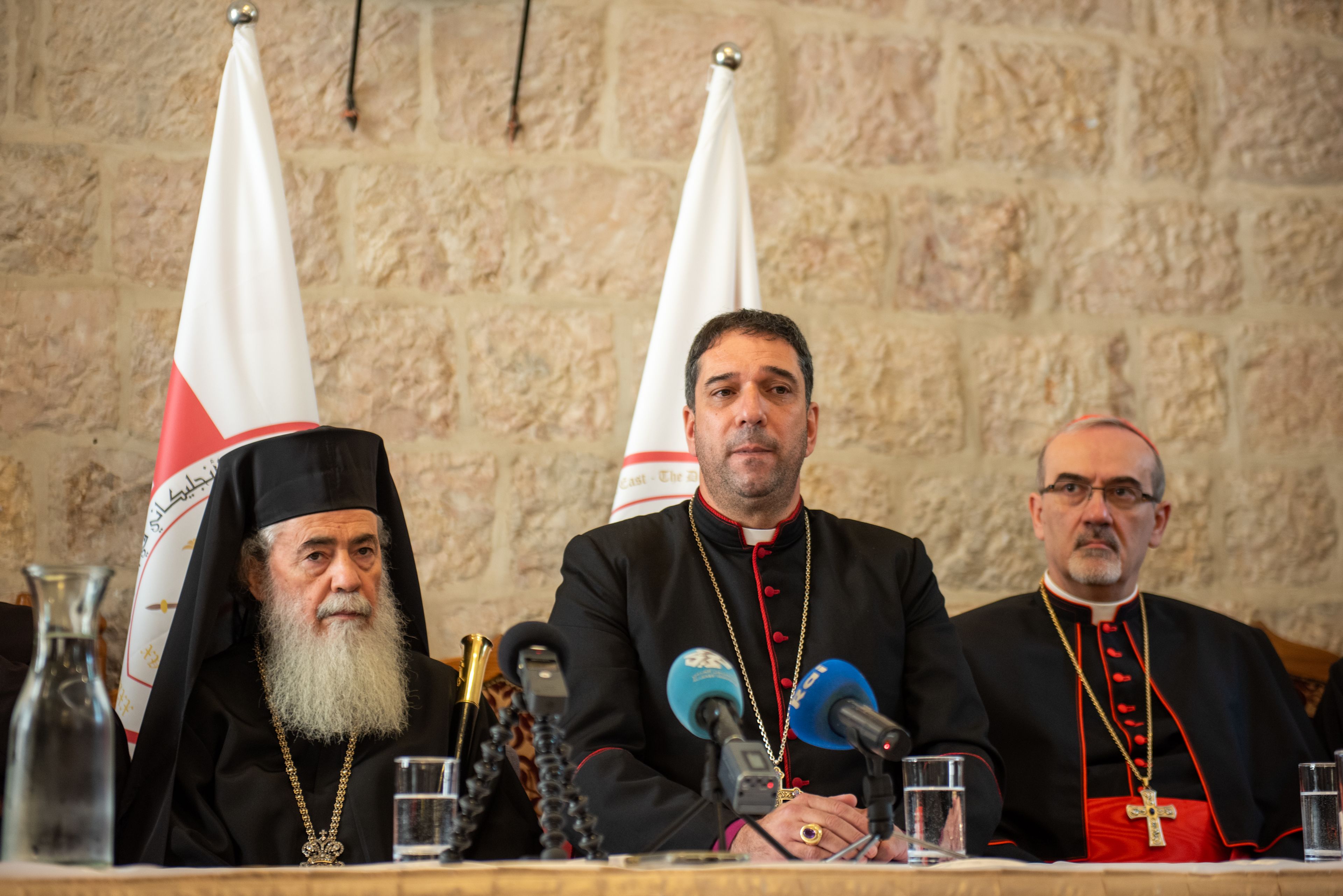 Patriarchs and Heads of the Churches in Jerusalem hold press conference ...