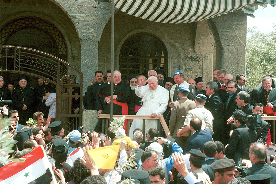 The Syria visited by Pope John Paul II, and Syria today
