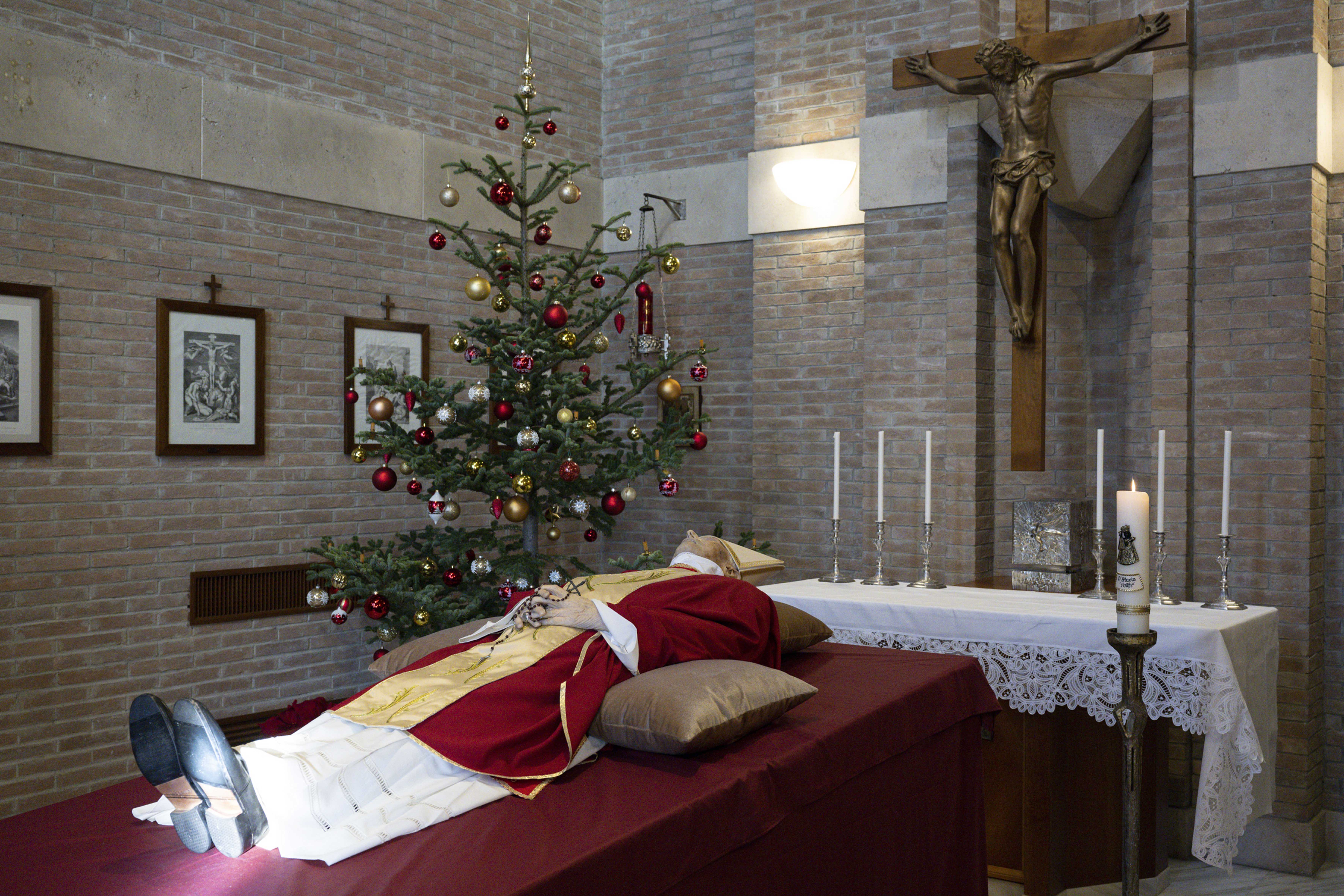 Vatican shares first photos of Benedict XVI after death