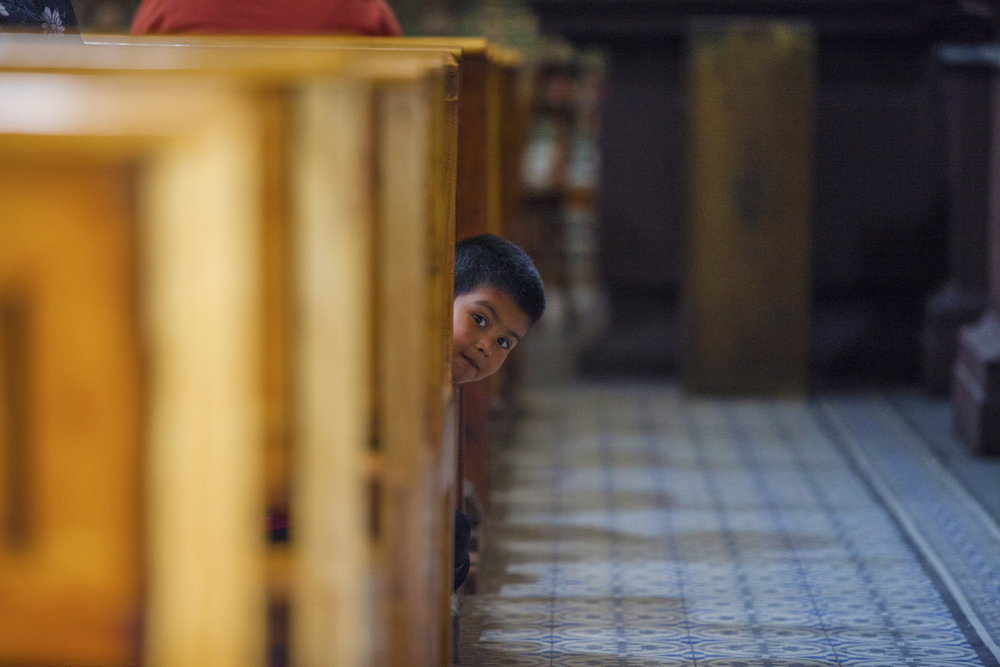 How do you handle the presence of a restless child at Mass?