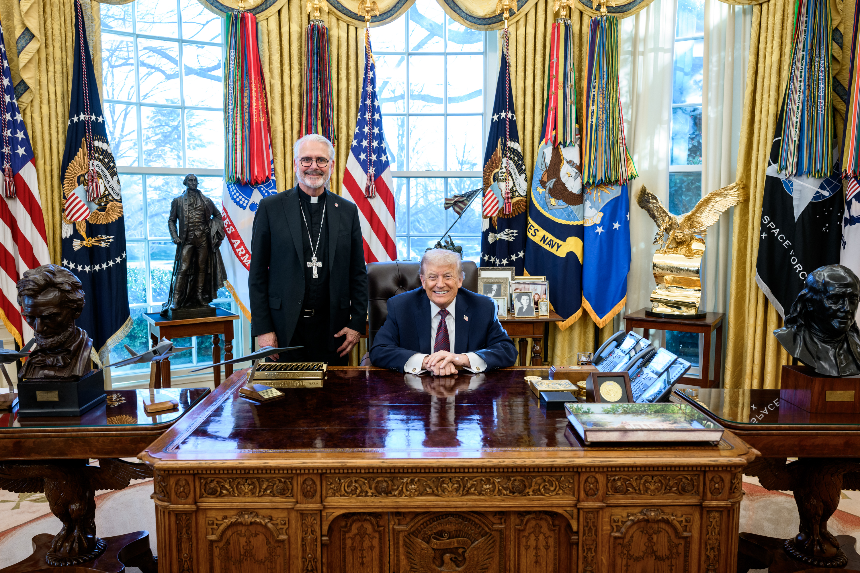 President Donald Trump meets with Archbishop Paul Coakley | Catholic ...