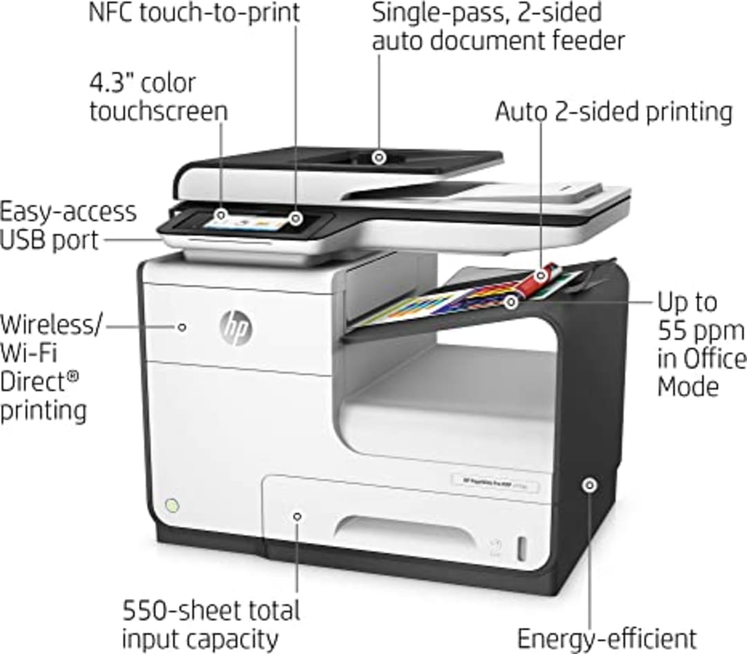 HP Page Wide Pro 477DW | Print, Scan, Copy, Fax, Multifunction Printer ...