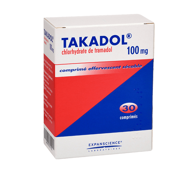 Takadol® 100 mg : médicament à base tramadol (30 comprimés)