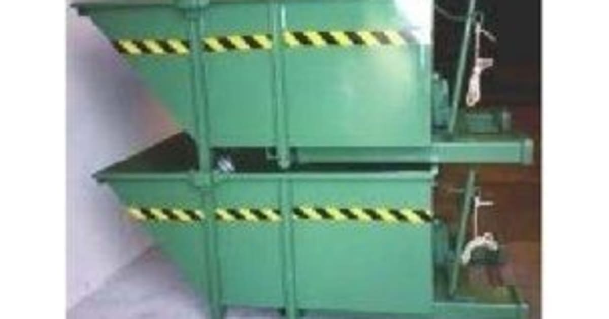 Tipping containers for metal scrap and processing wastes recovery ...