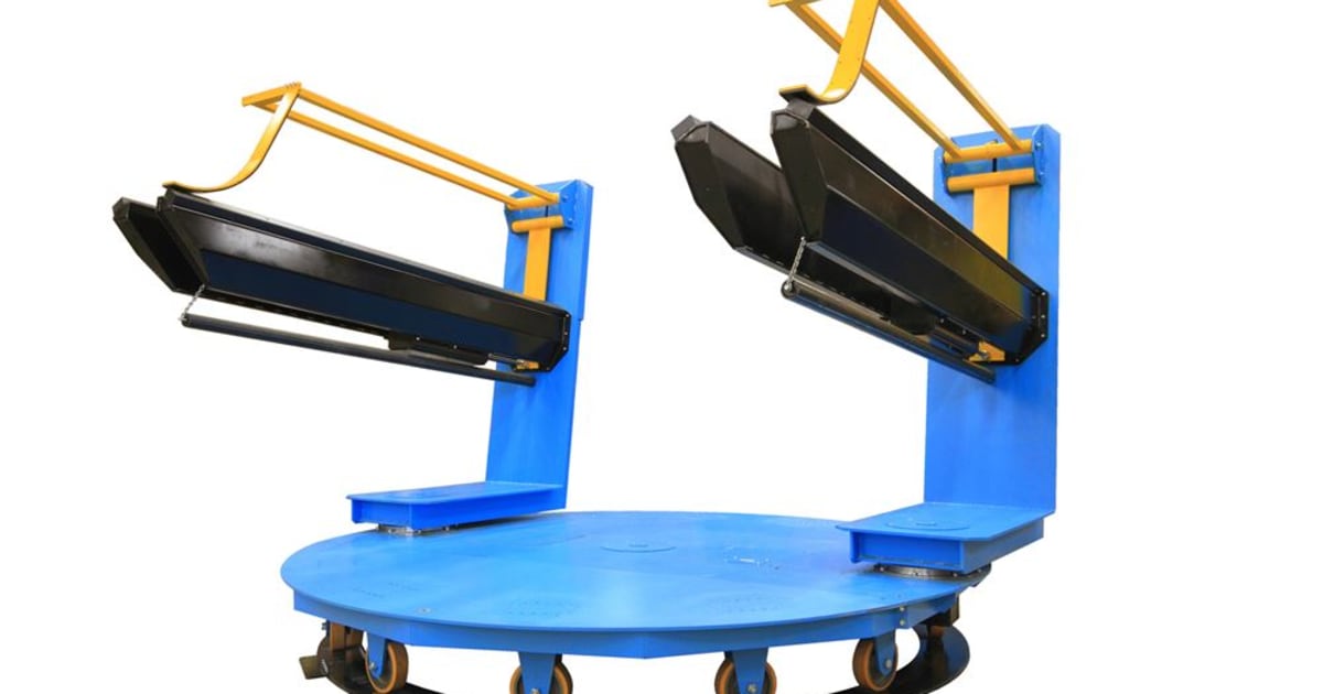 Flipper wire pay-off, horizontal, to uncoil wire off a coil before wire ...