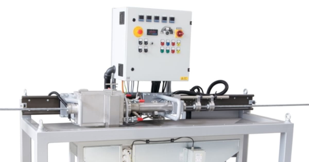 Steel rope extrusion line for wire conservation and strand extrusion ...