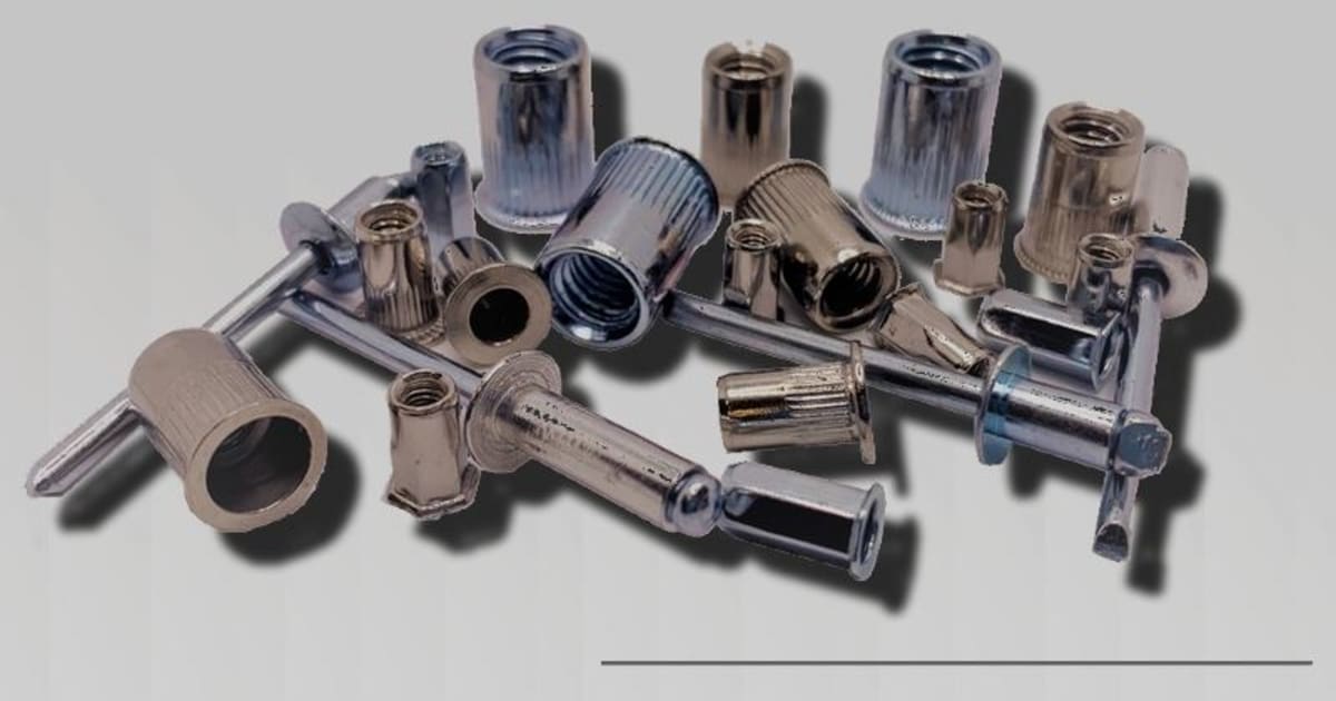 Hexagonal, semi-hexagonal, and knurled rivet nuts and blind rivets ...