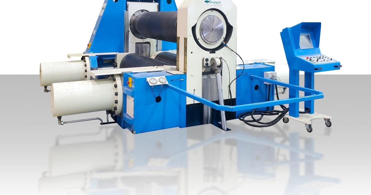 Three-roll sheet metal bending machine with variable axes | expometals