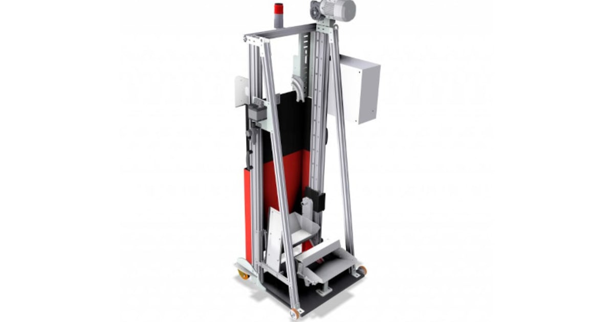 Programmable vertical lifting device with basin | expometals