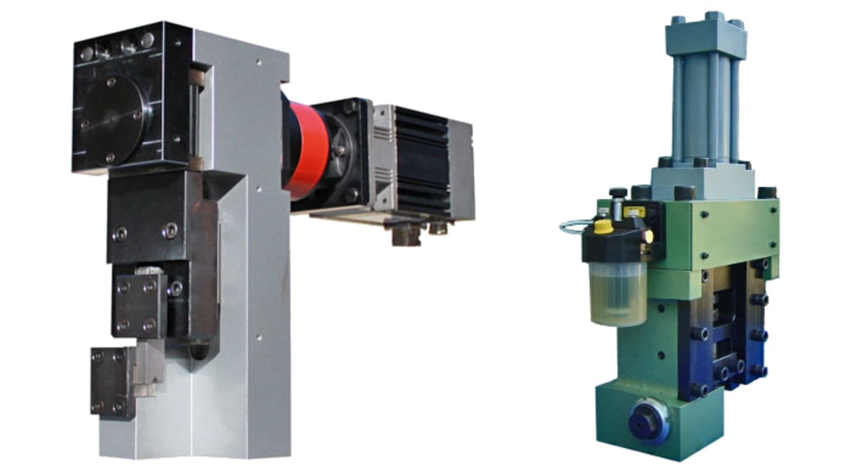 Electronic, pneumatic and hydraulic cutting devices for wire, rod and ...